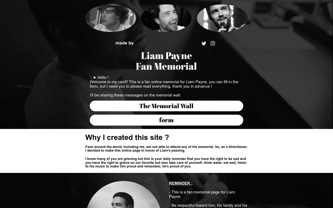 Liam Payne Fan Memorial
